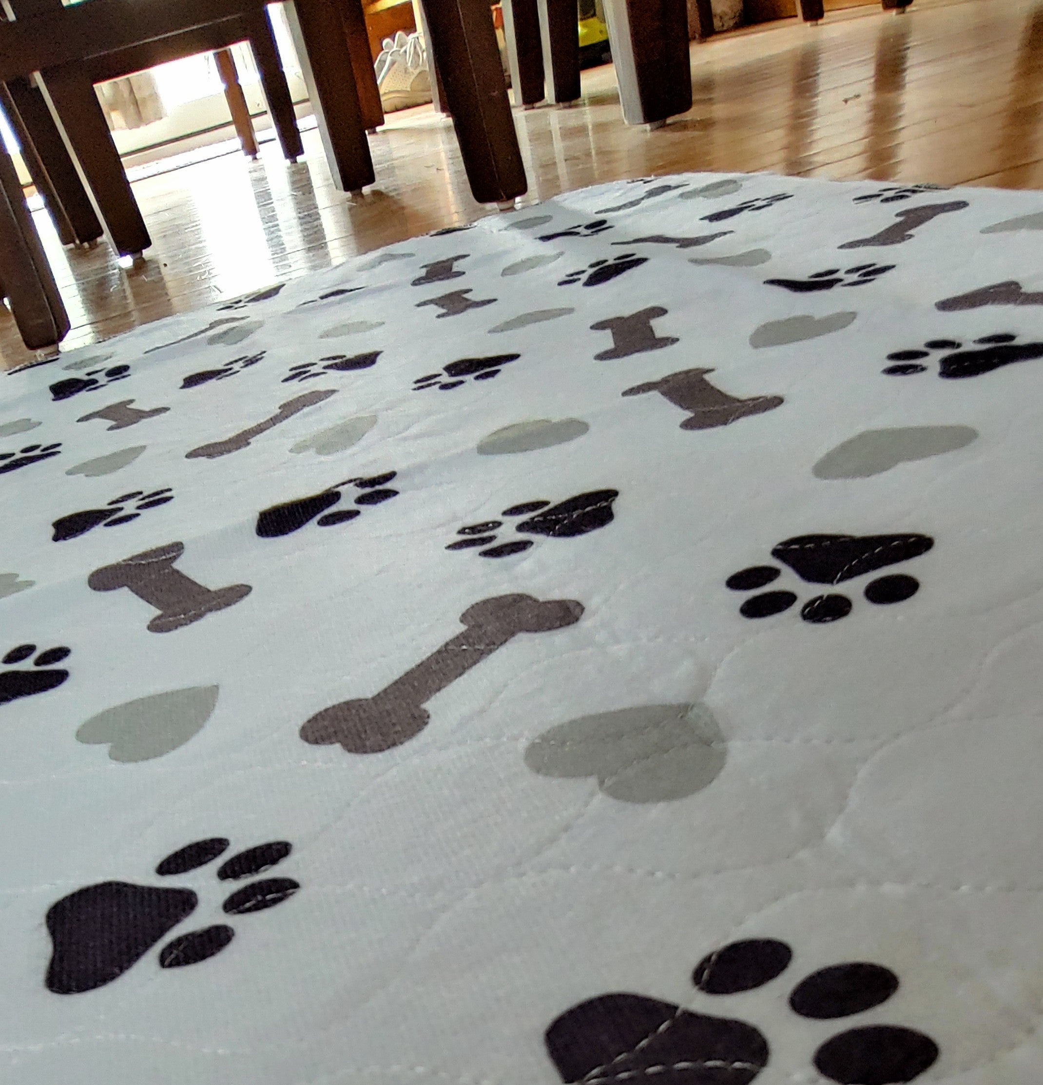 34x36 Bones Paw Print Washable Puppy Potty Pads – Personally Paws